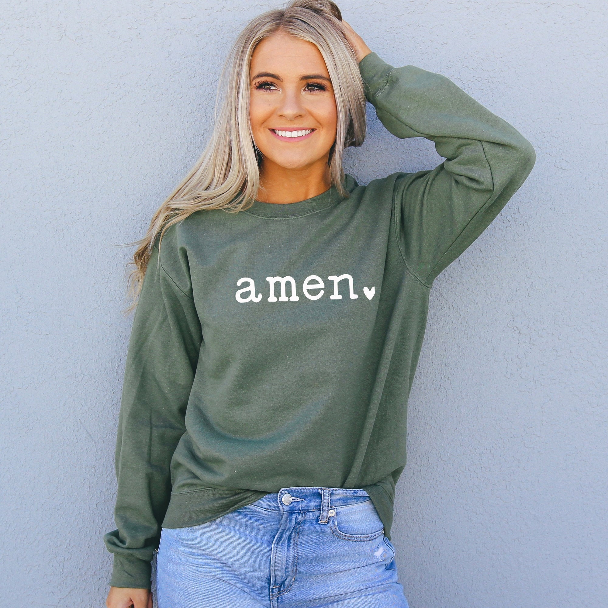 Amen Sweatshirt. Yes and Amen. Faith Sweatshirt. Christian | Etsy