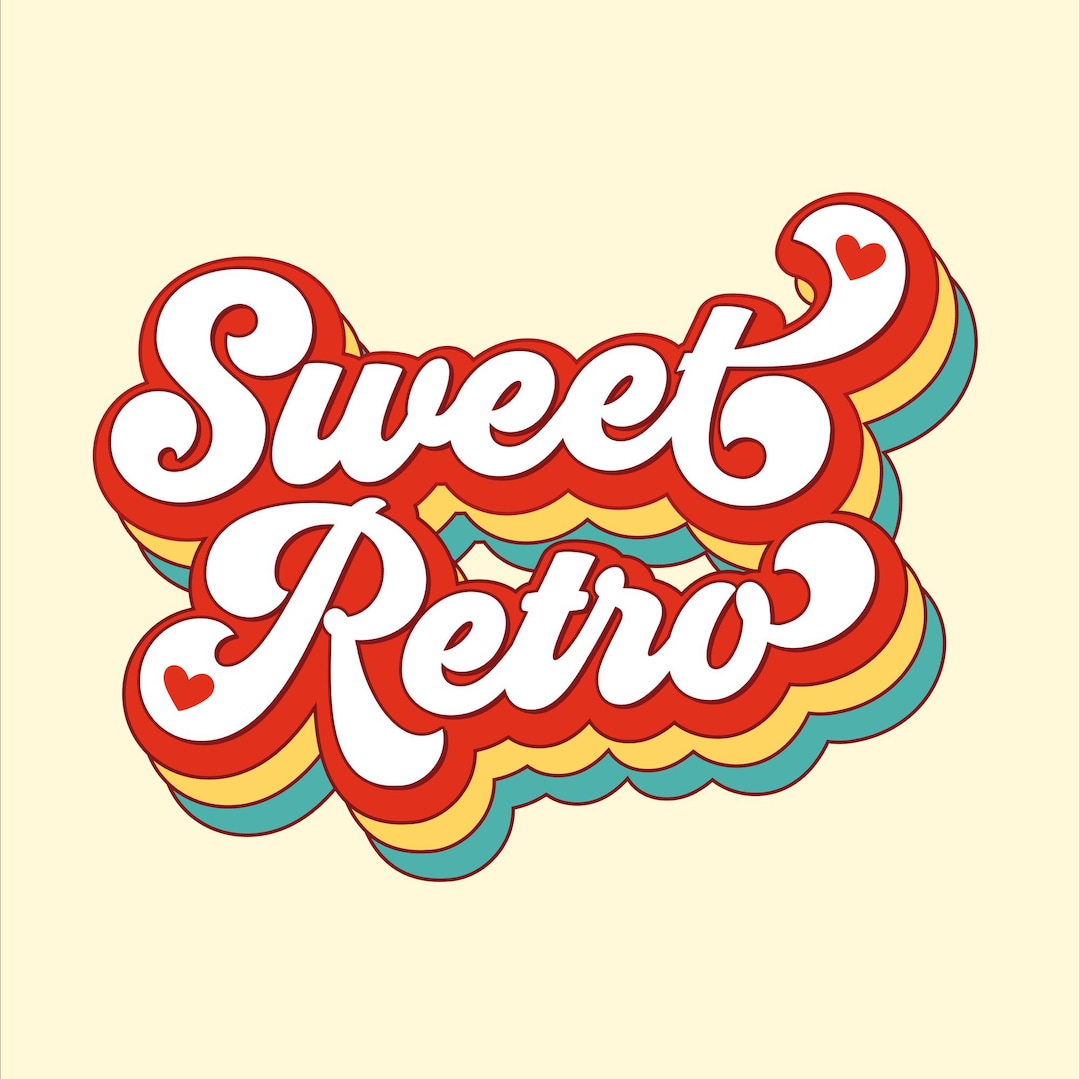 Custom Retro Text, PNG Files for Sublimation, Personalized Name, Retro ...