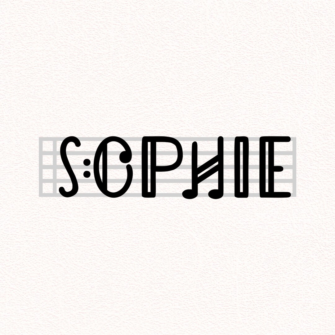 Music Custom Name Png Personalized Text Logo Musical Notes Gift for ...