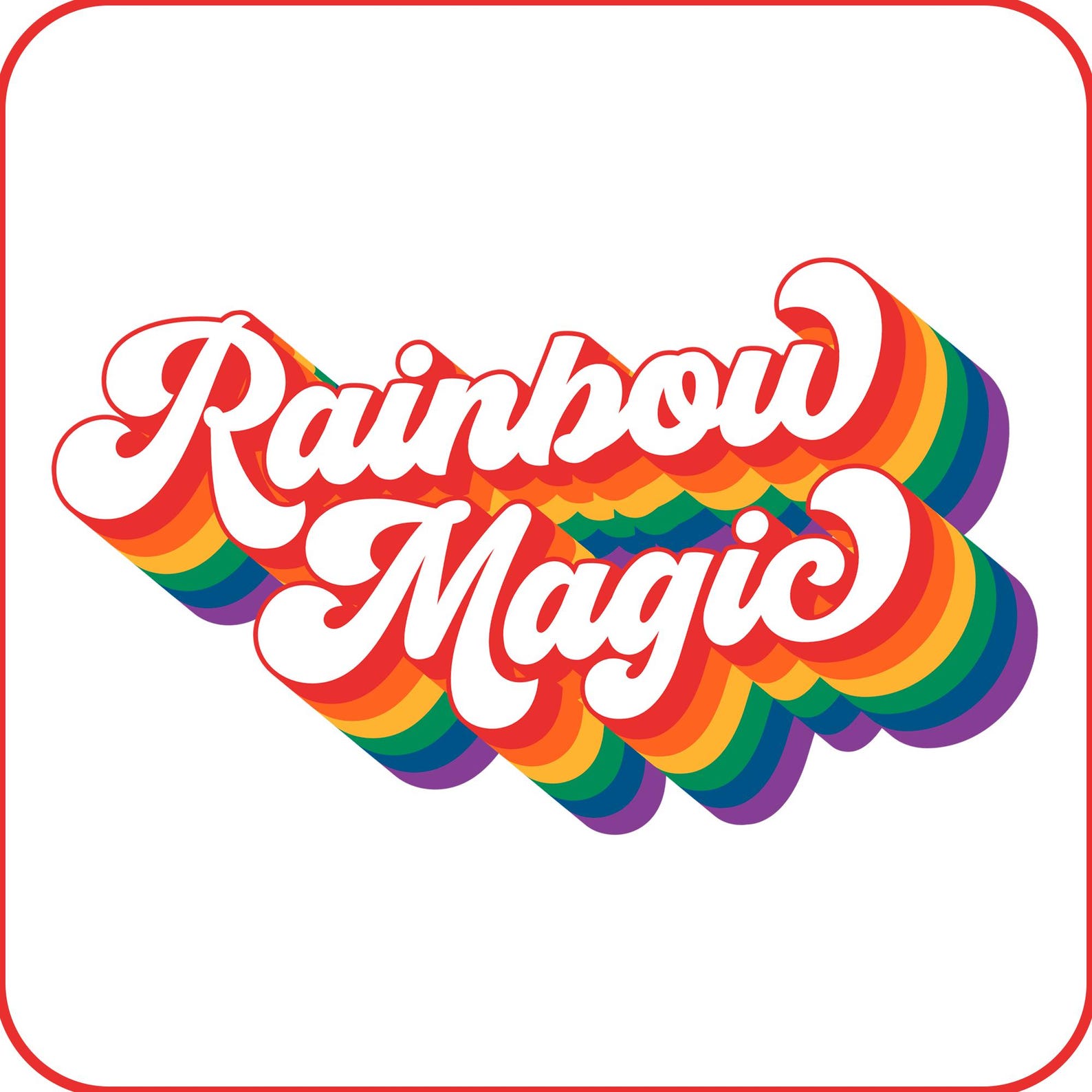 Custom Retro Name Text Design Rainbow Flag Colors Lgbt Pride Month ...