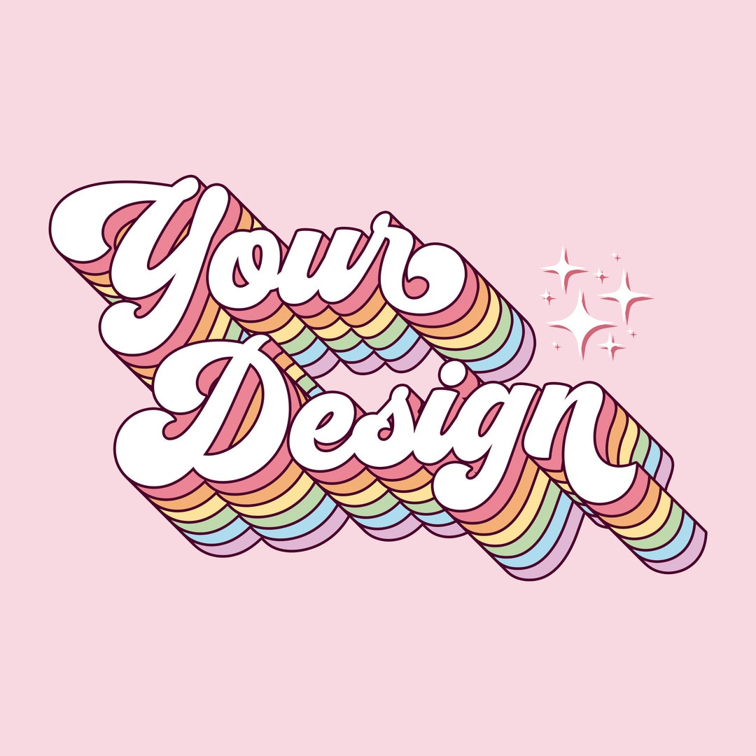 Custom Retro Text, PNG Files for Sublimation, Personalized Name, Retro ...