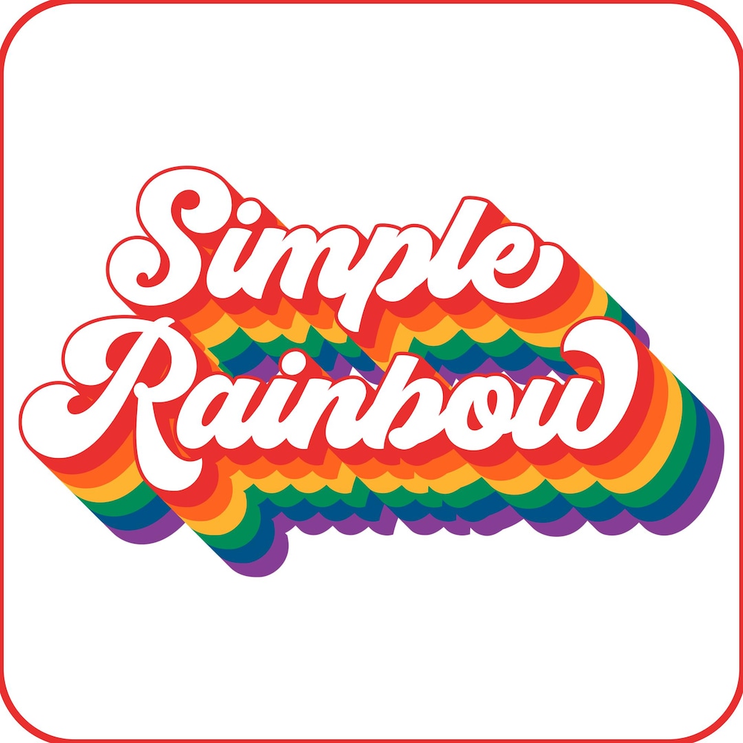 Custom Retro Name Text Design Rainbow Flag Colors Lgbt Pride Month ...