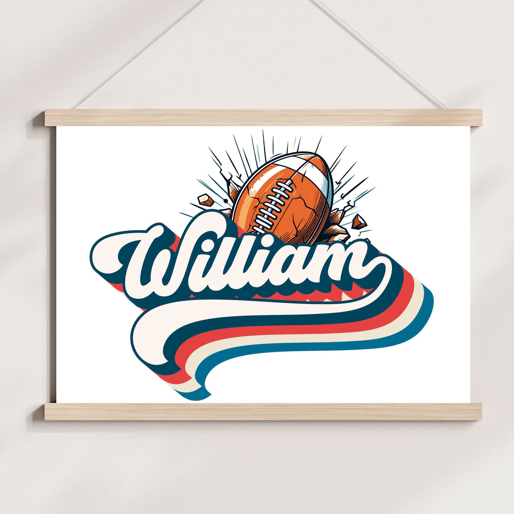 Rugby Custom Name Png Personalized Logo Retro Vintage Football Sport ...