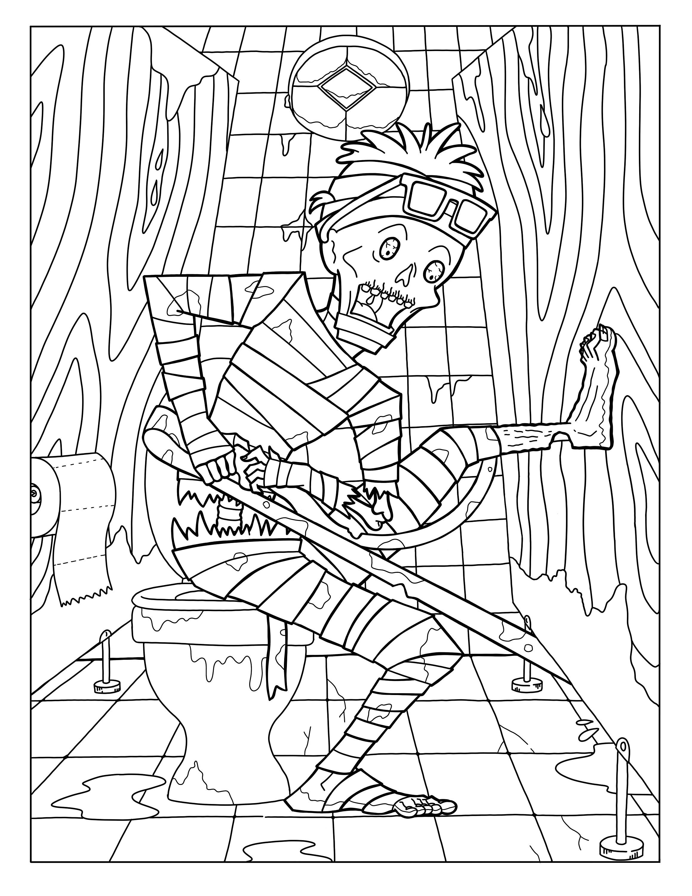 20 Halloween COLORING Pages Instant Download Printable Creepy Funny ...