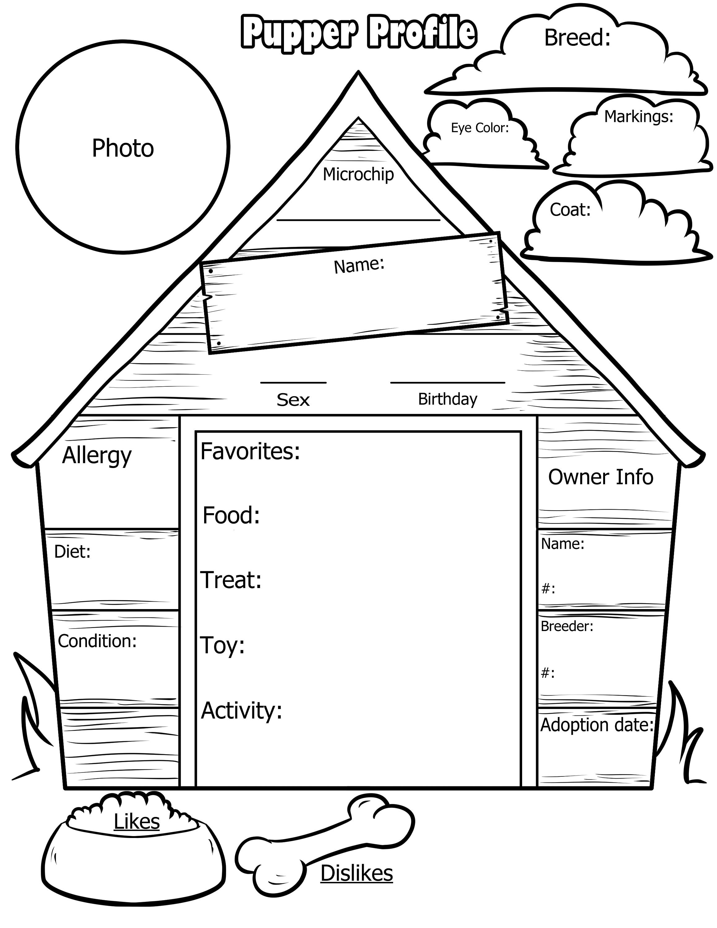 PUPPY DOG ADOPTION Coloring Journal Activity Log Book 29 Unique Pages ...