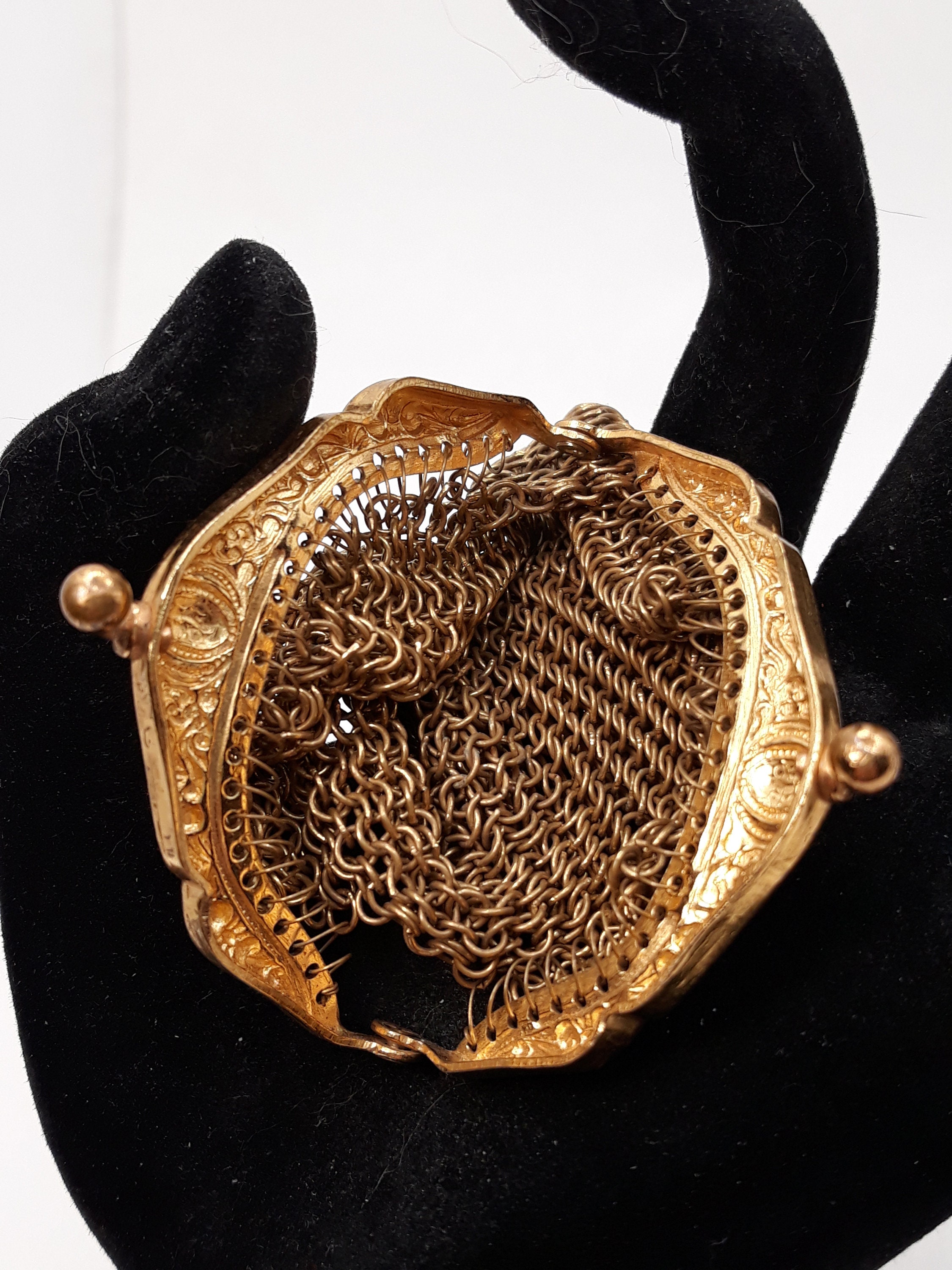 Vintage 1920s Signed 'germany' Chainmail Mesh Change/trinket/rosary ...