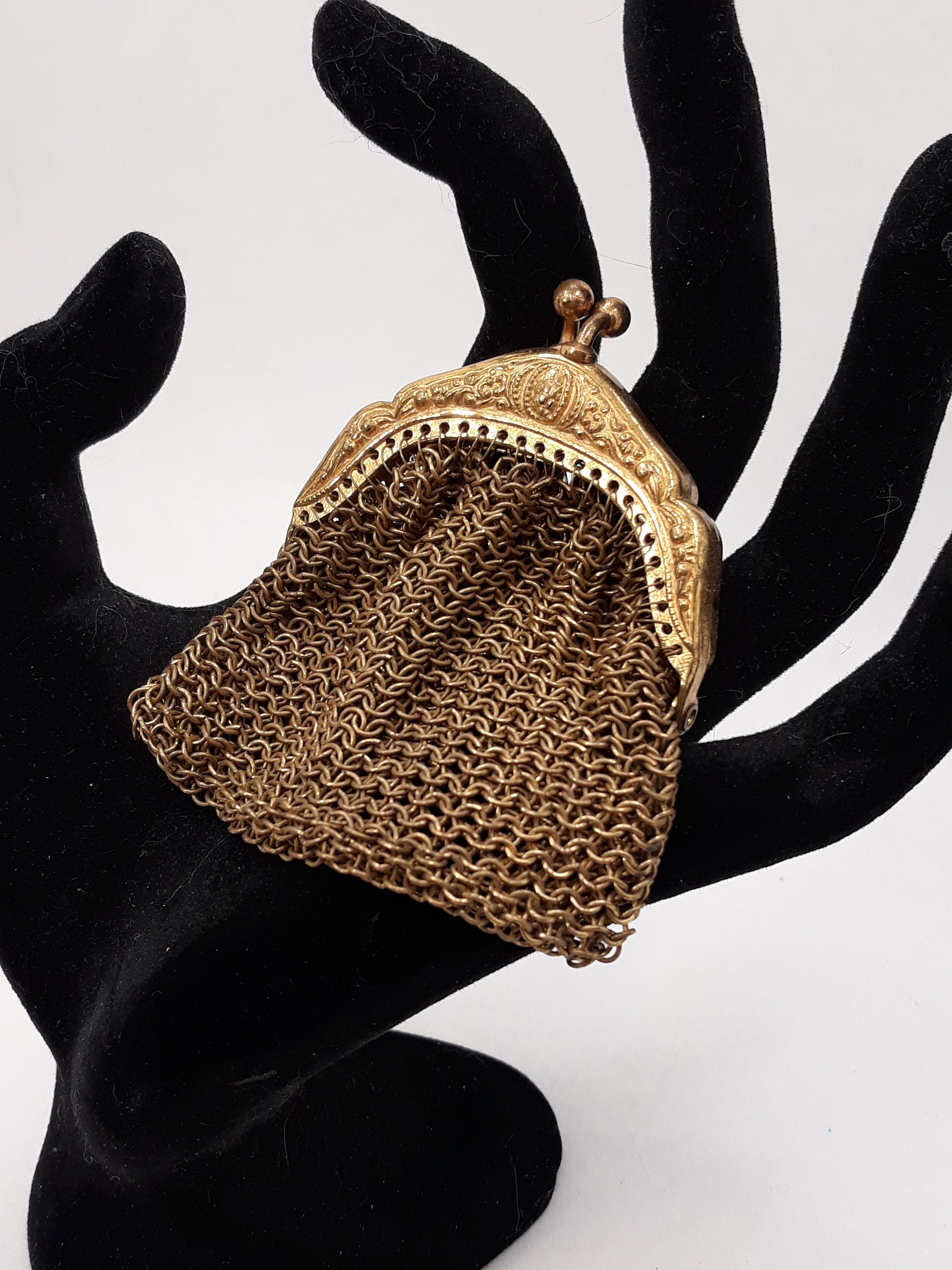 Vintage 1920s Signed 'germany' Chainmail Mesh Change/trinket/rosary ...