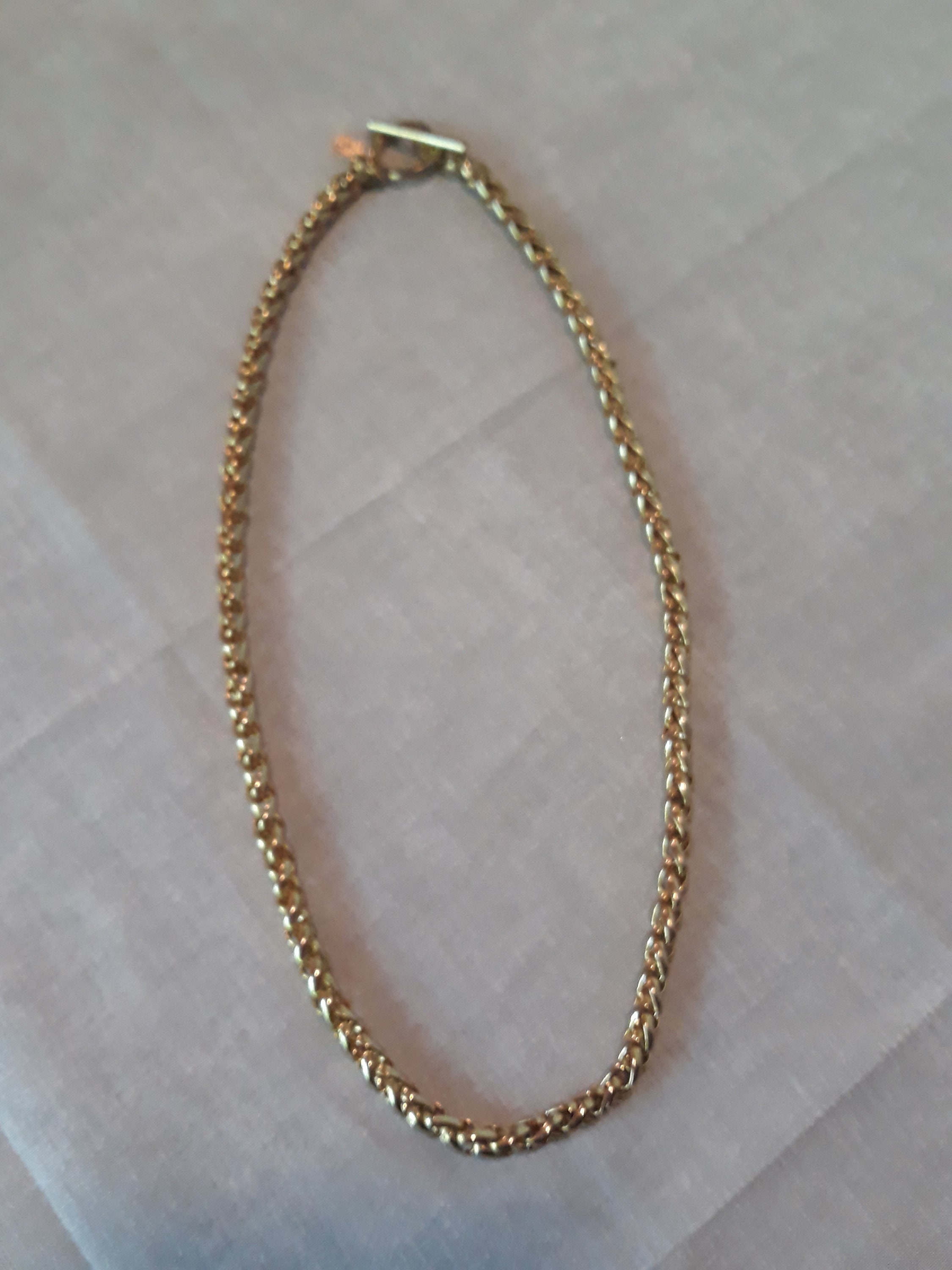 Vintage Signed JNY Thick Rope Chain Necklace, Gold-tone, With a Toggle ...