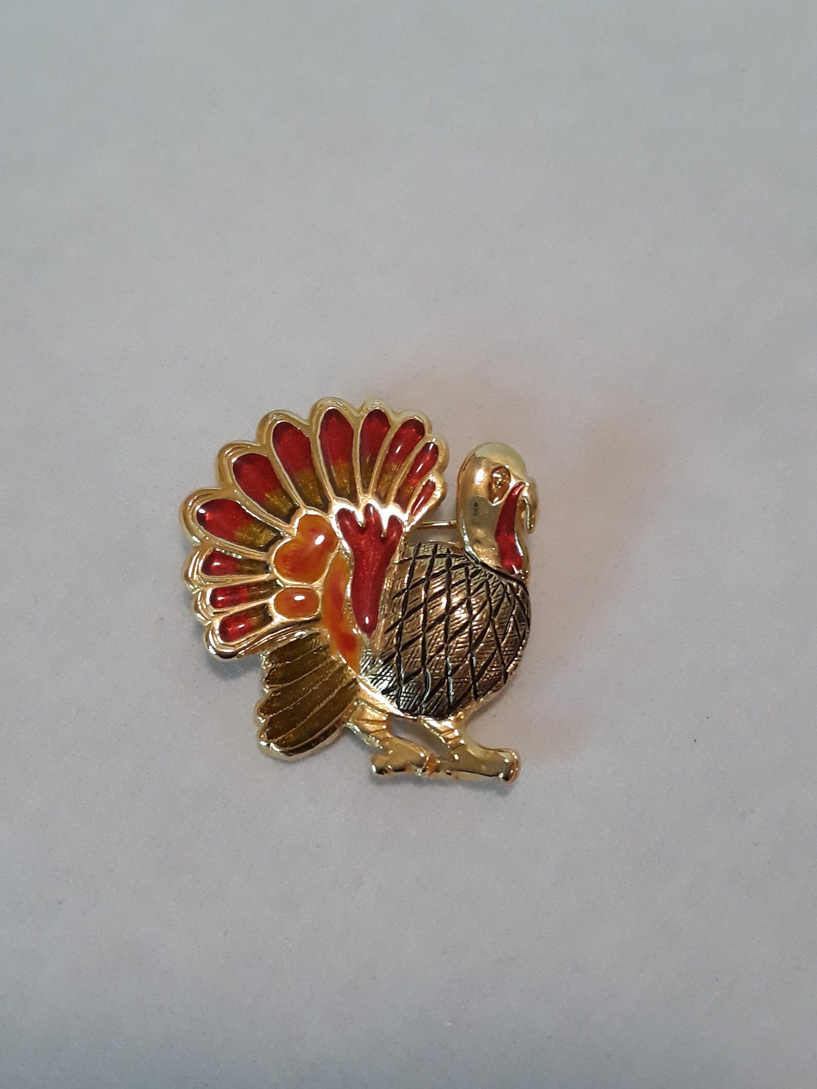 Vintage Signed Cookie Lee Enamel Autumn Turkey Brooch/pin - Etsy