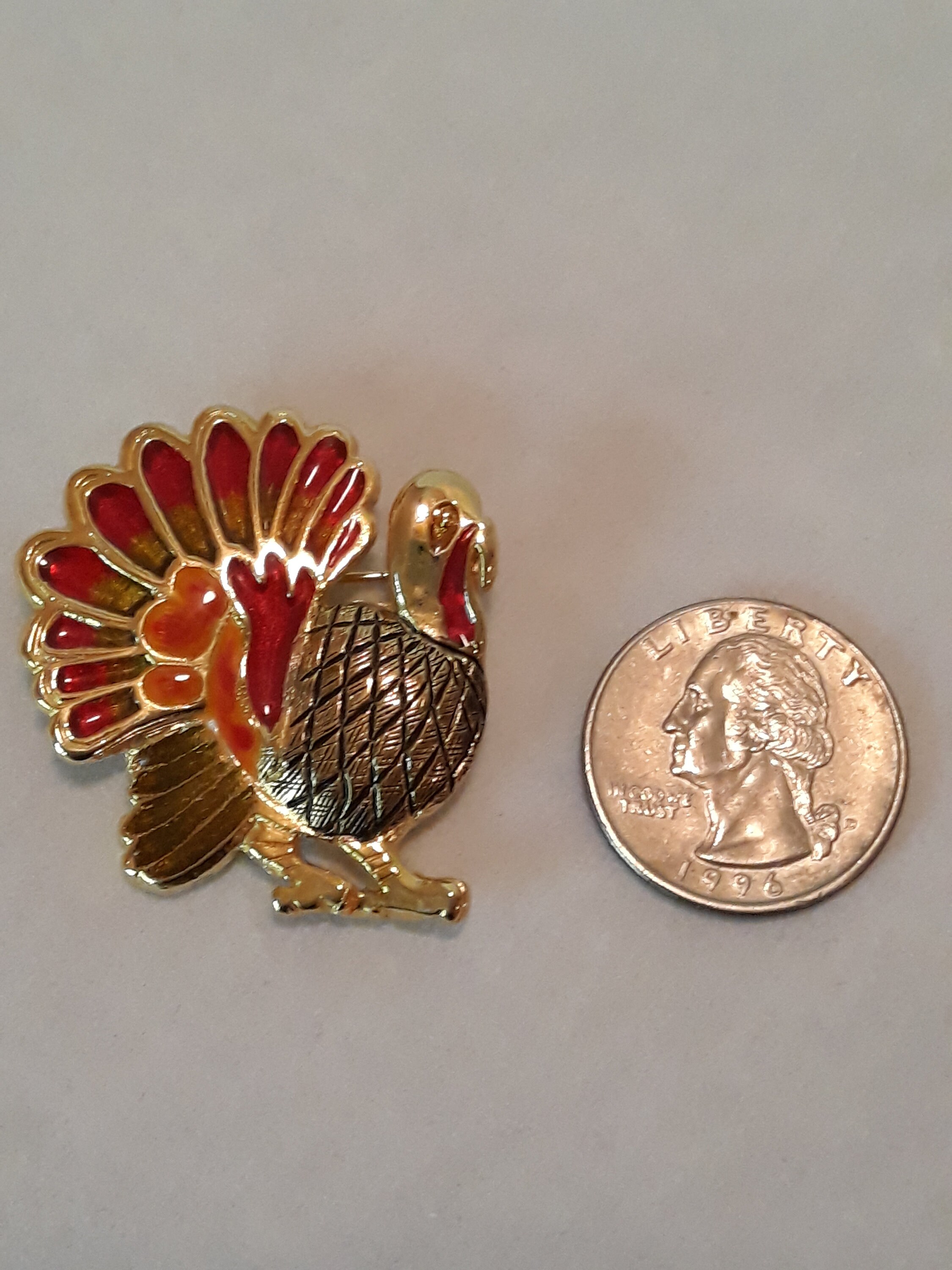 Vintage Signed Cookie Lee Enamel Autumn Turkey Brooch/pin - Etsy