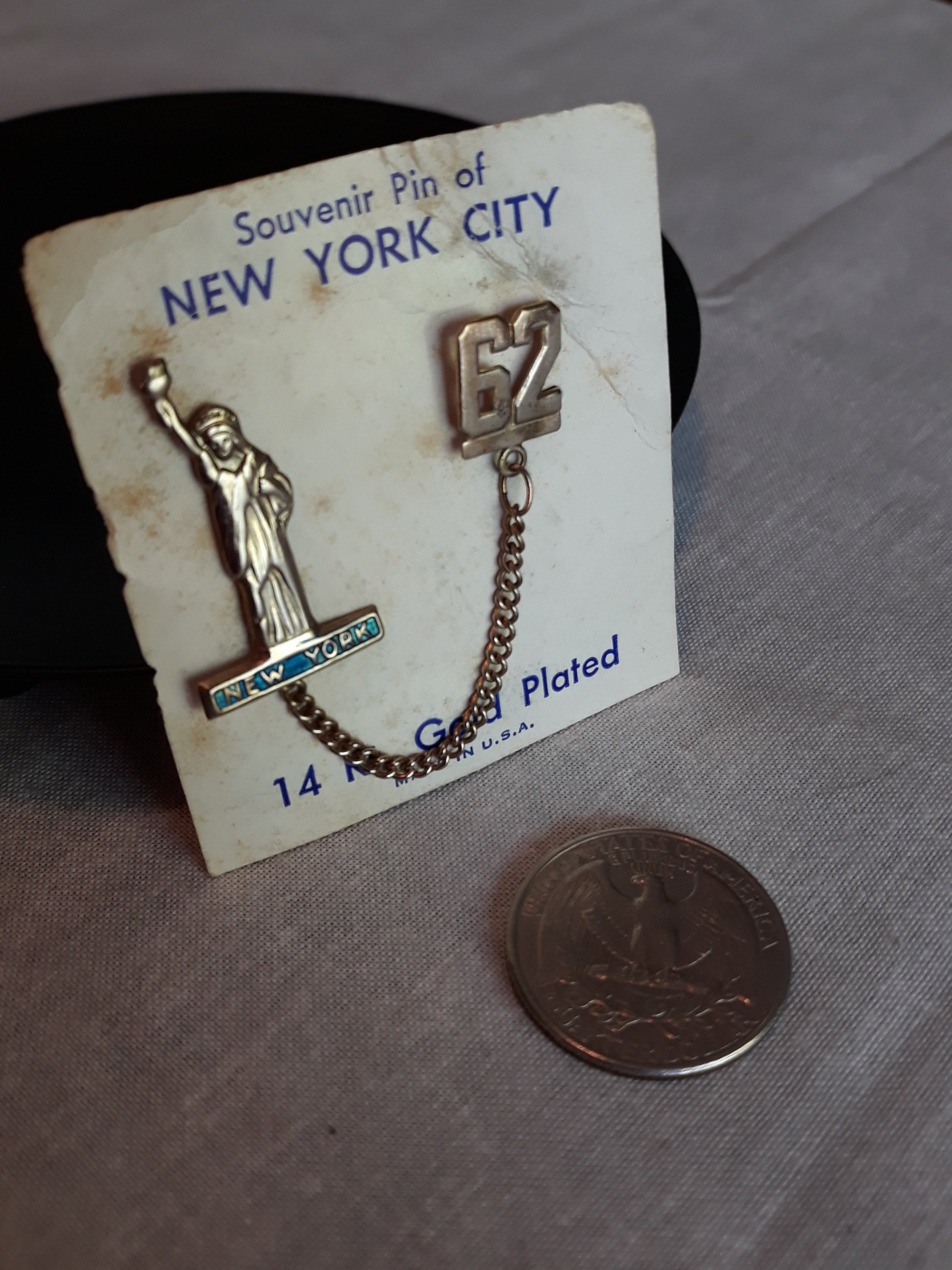 Vintage Collectible New York City Souvenir Pin 1960s 14 Kt. - Etsy
