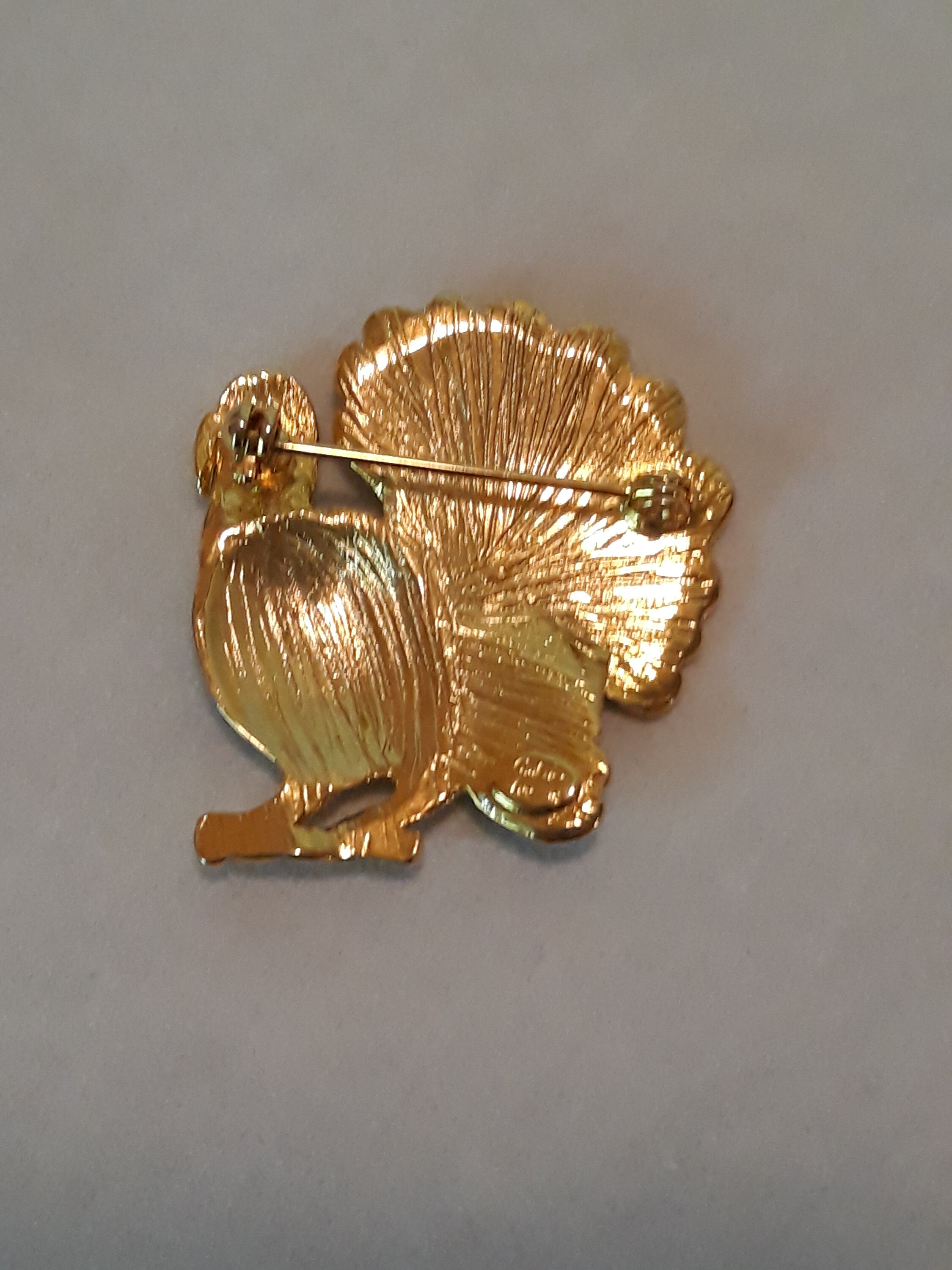 Vintage Signed Cookie Lee Enamel Autumn Turkey Brooch/pin - Etsy