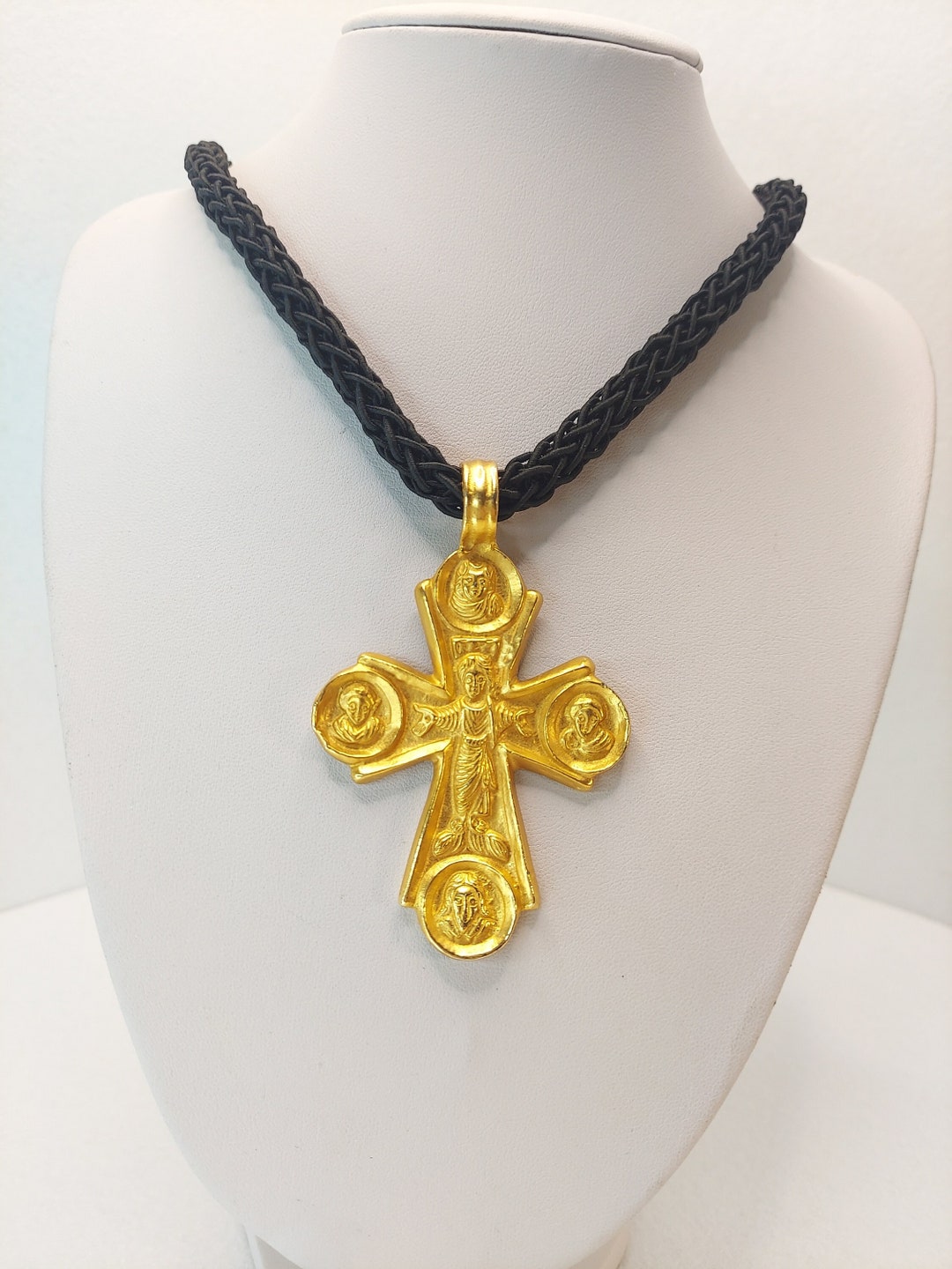 Vintage Alva Museum Replica 'pectoral Cross' Pendant, Gold-tone, 3 1/4 ...