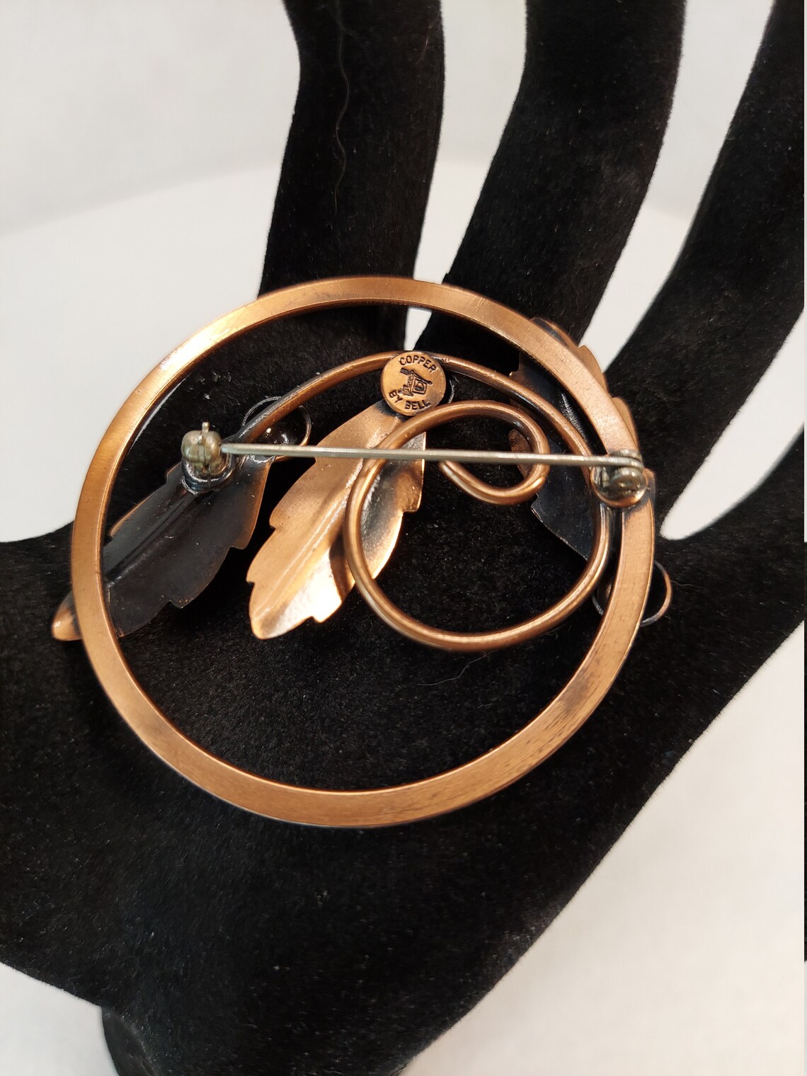 Vintage Mid-century Bell Trading Post Solid Copper Modernist Leaf ...