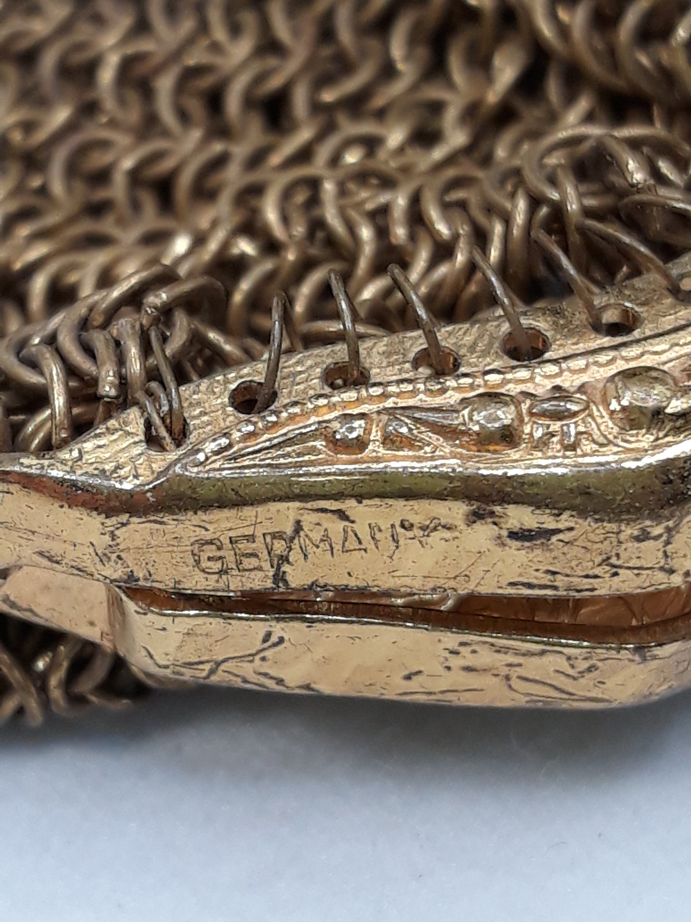 Vintage 1920s Signed 'germany' Chainmail Mesh Change/trinket/rosary ...