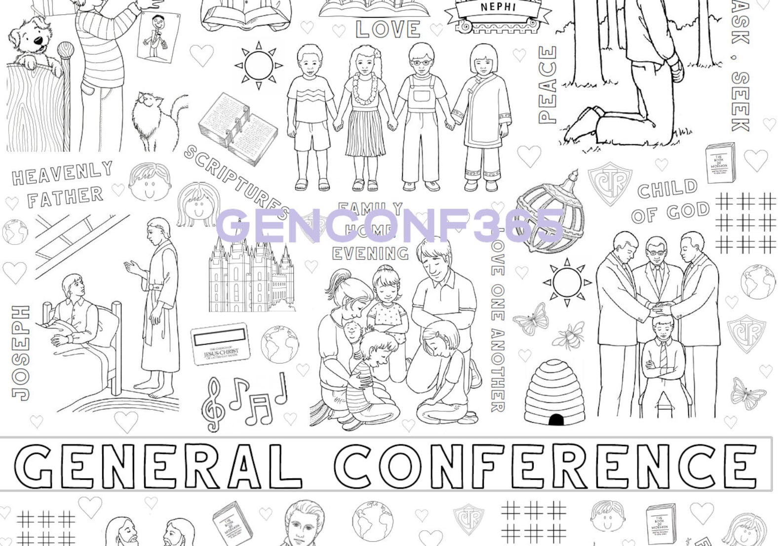 General Conference Coloring Poster 24x36" Print at Home Engineer Print ...