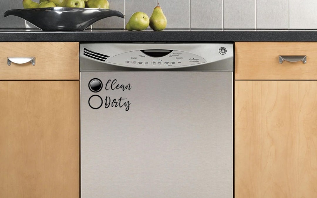 Dishwasher Decal | Clean or Dirty Decal Label for Dishwasher - Etsy