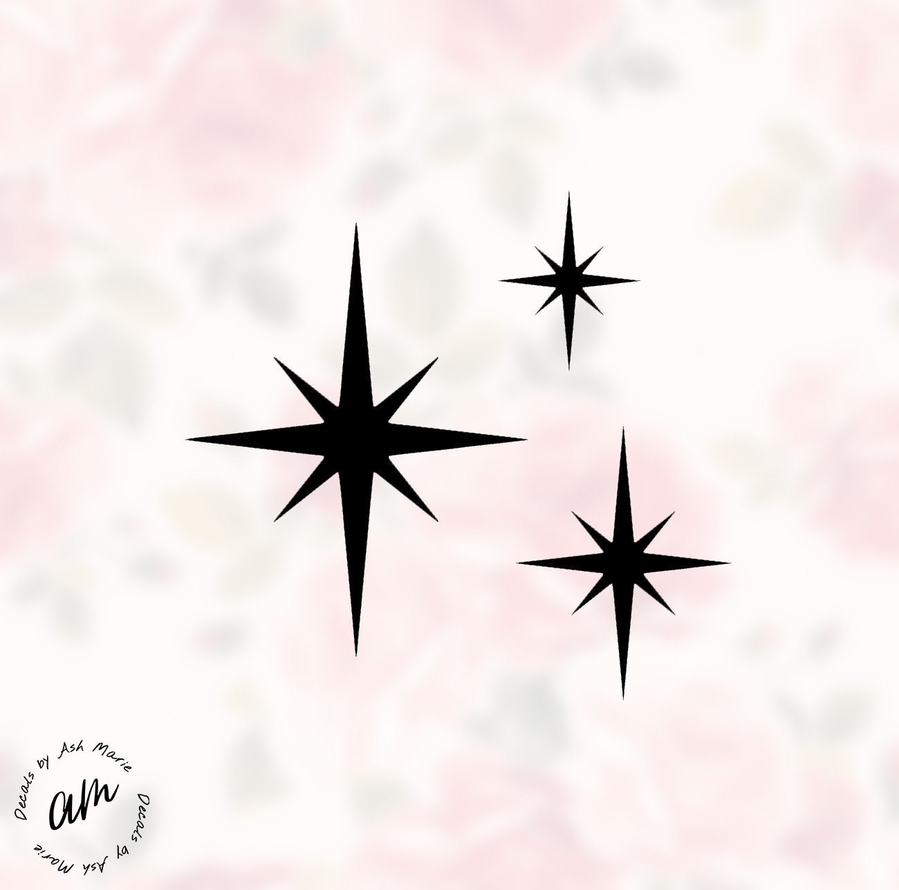 Retro Starburst Wall Decals | Vintage Star Decal Vinyl Sticker - Etsy
