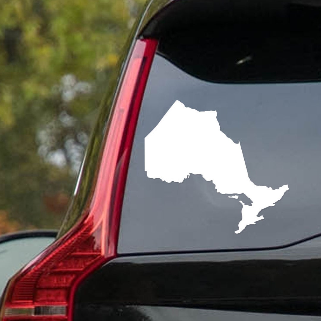 Ontario Province Silhouette Outline Decal, Car Decal, Window Decal ...