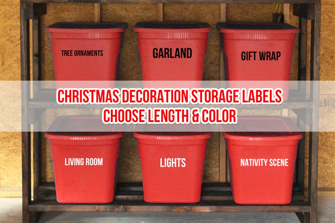 Storage Container Label Decals | Bin Label Sticker | Organization ...
