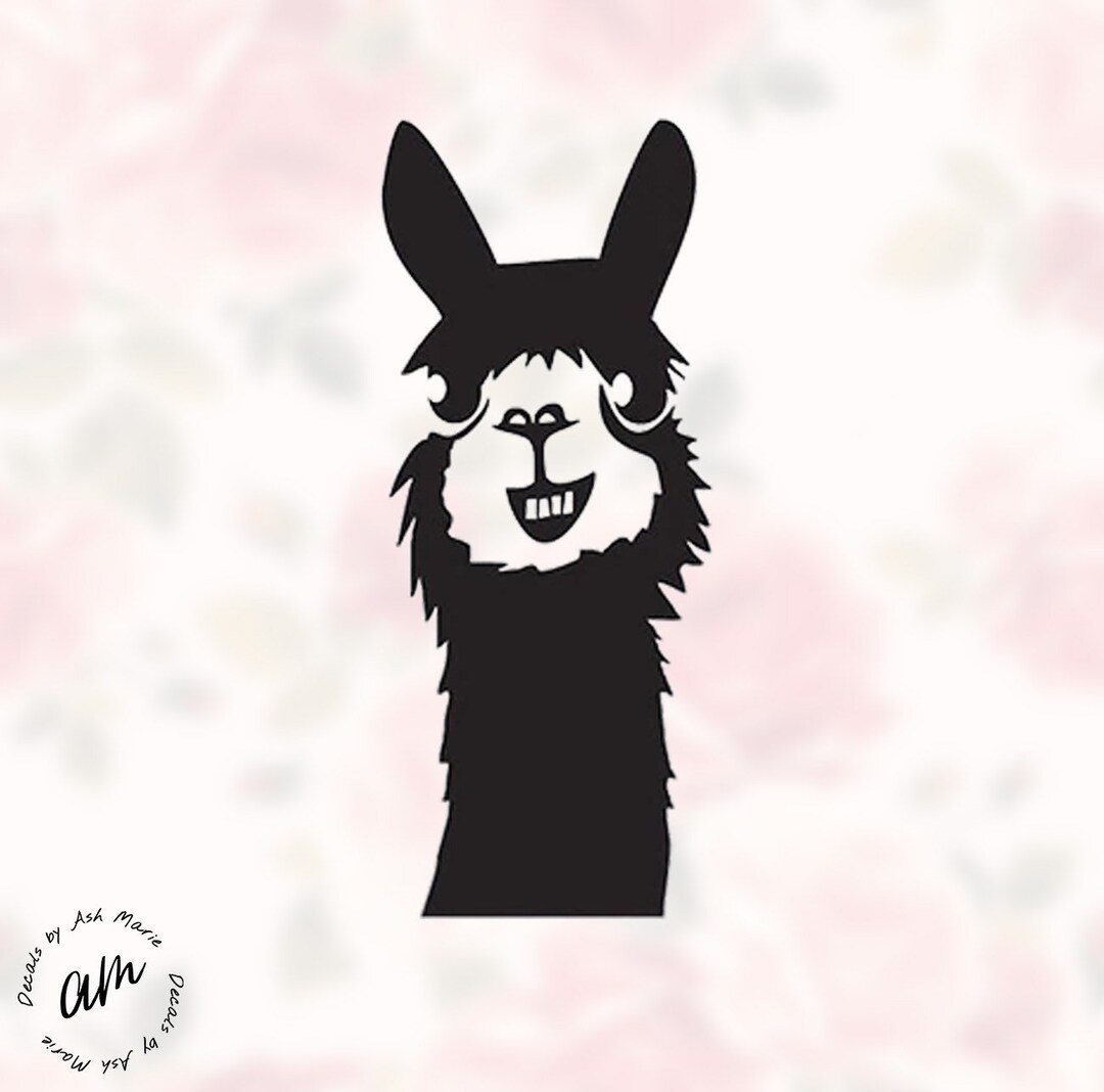 Cute Llama Vinyl Decal, Sticker, Laptop Decal, Cute Decal, Car Window ...