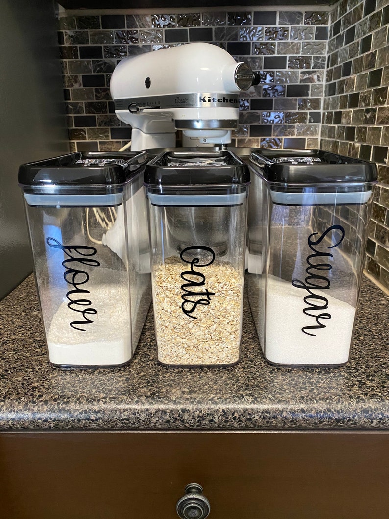 Custom Kitchen Labels | Kitchen Pantry Organization Decal, Pantry ...