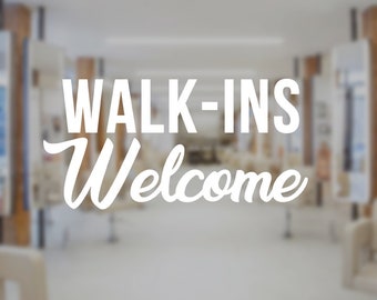 Walk-ins Welcome Signs Sticker Hairstylist Salon Barber Door 8 - Etsy