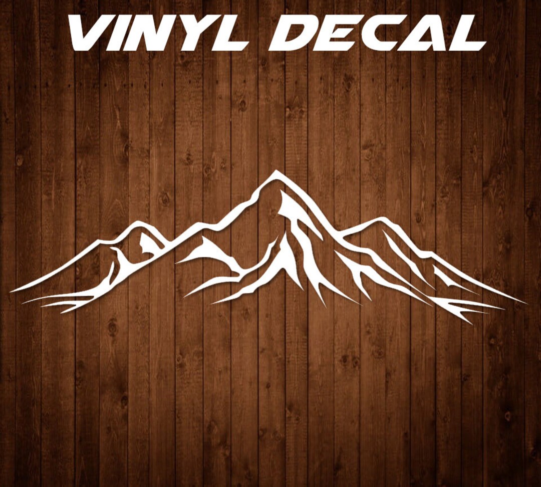 Mountain Decal Sticker Silhouette Decal for Car, Truck, Suv, Window ...