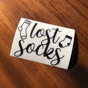 Lost Socks Sign Decal Sticker | Laundry Room Decal | Spare Socks ...