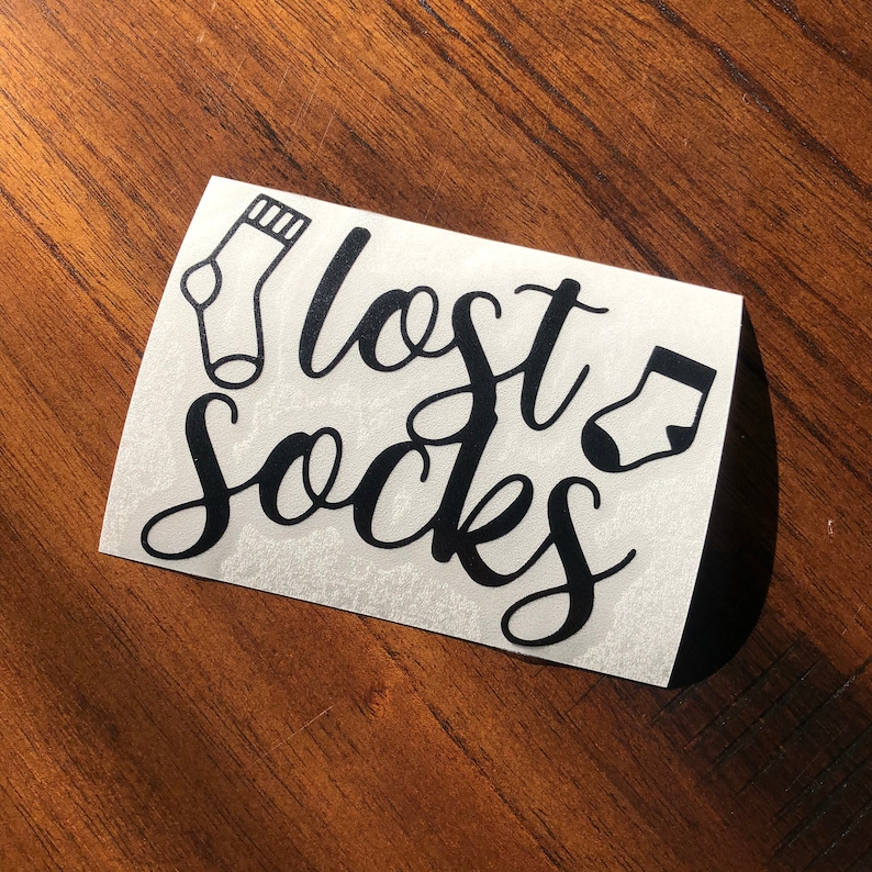 Lost Socks Sign Decal Sticker Laundry Room Decal Spare | Etsy Canada