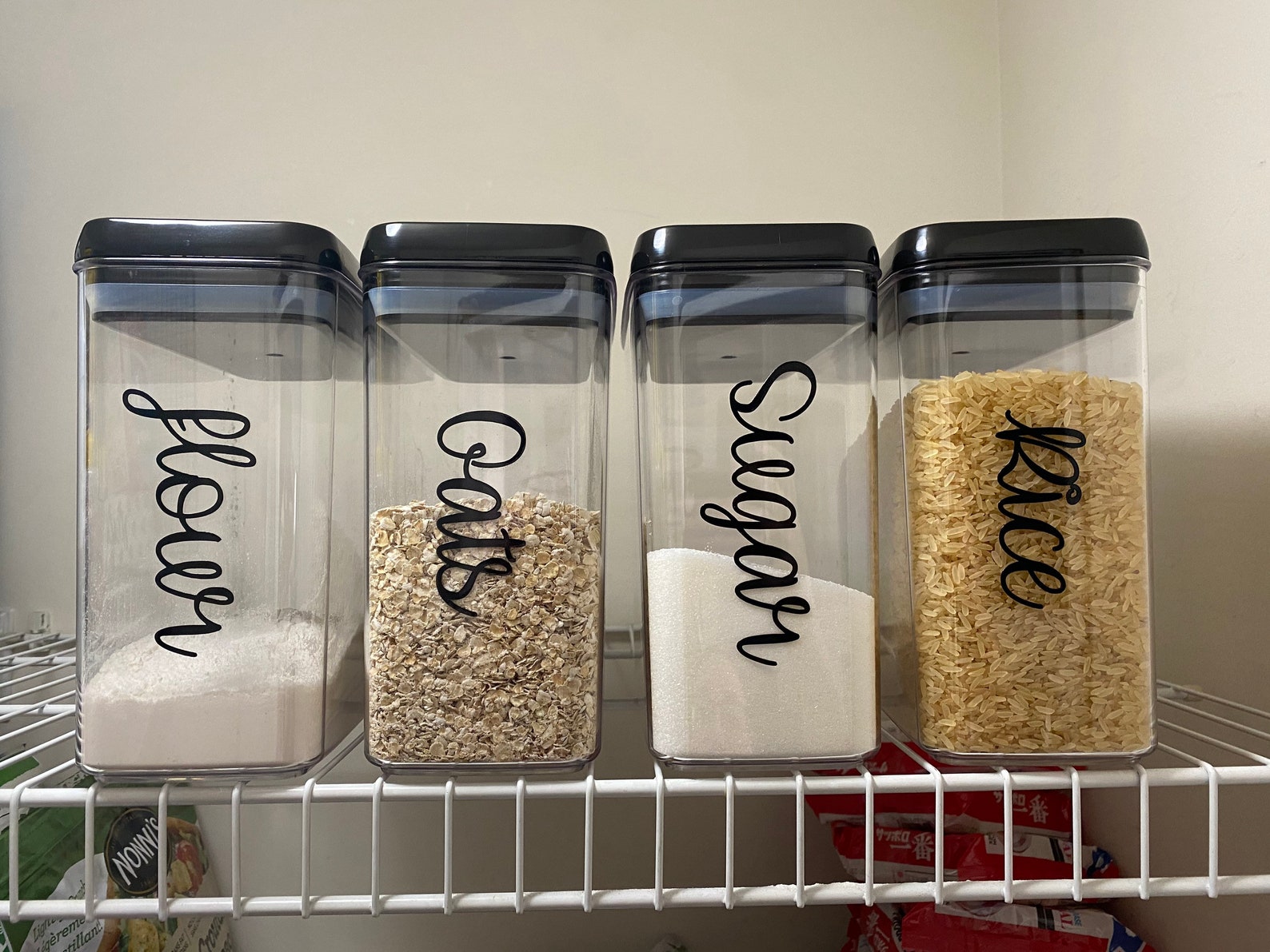 Custom Kitchen Labels | Kitchen Pantry Organization Decal, Pantry ...