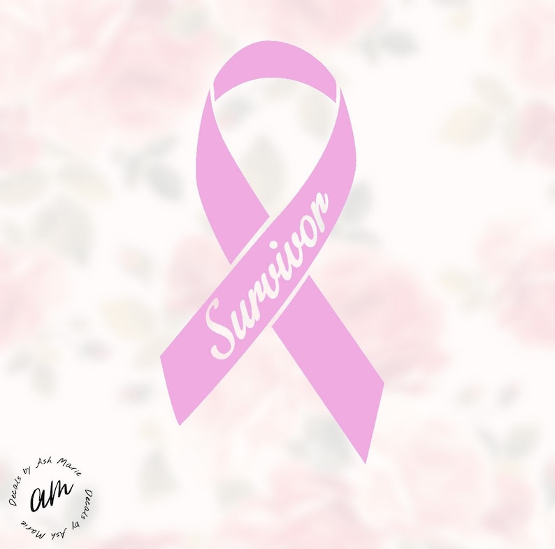 Cancer Survivor Ribbon Vinyl Decal, Sticker, Fck Cancer, Survivor Decal ...