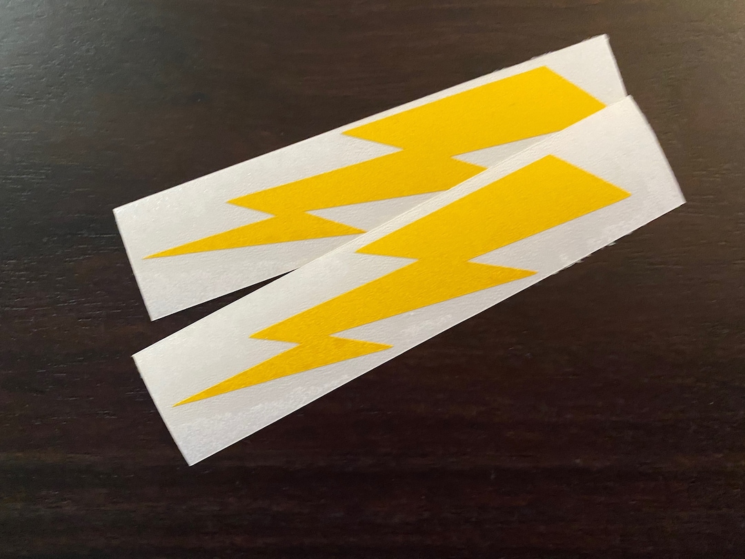 Pair of Lightning Bolt Decals | Lightning Bolt Stickers | Lightning ...