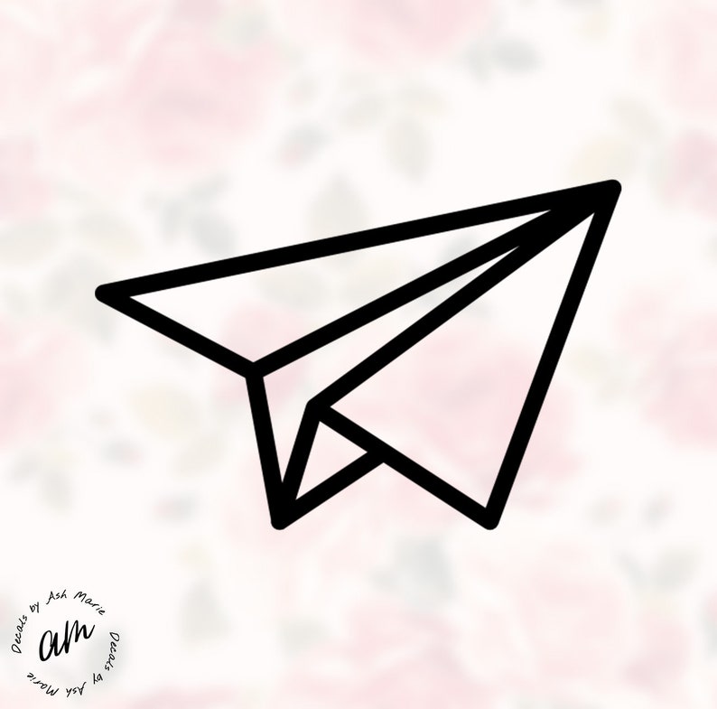 Cute Paper Airplane Decal Sticker Paper Plane Window Decal | Etsy