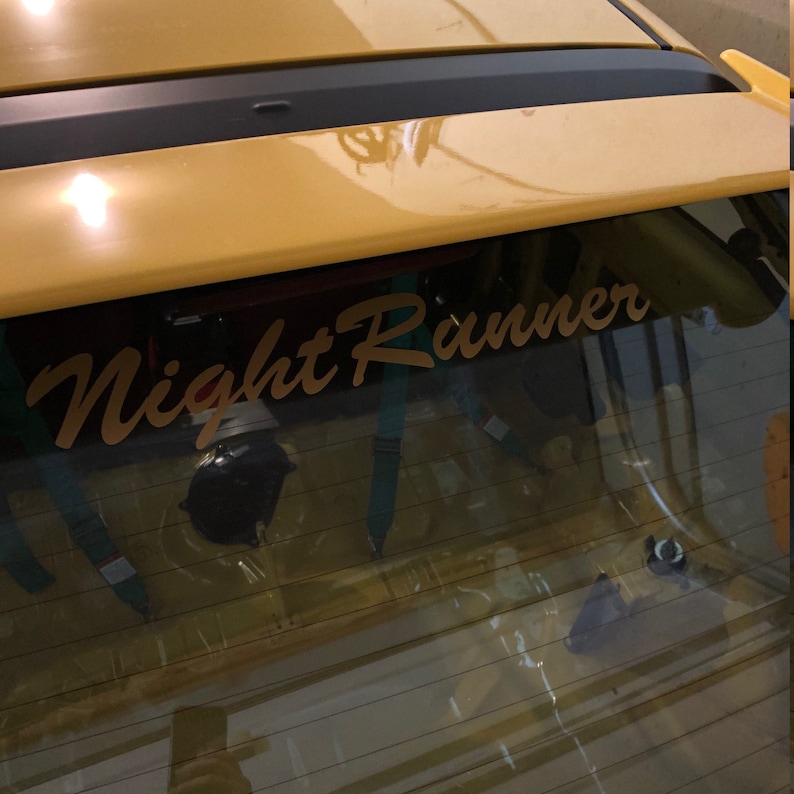 NIGHT RUNNER Banner Decal Sticker Nightrunner Car Window Decal Import ...