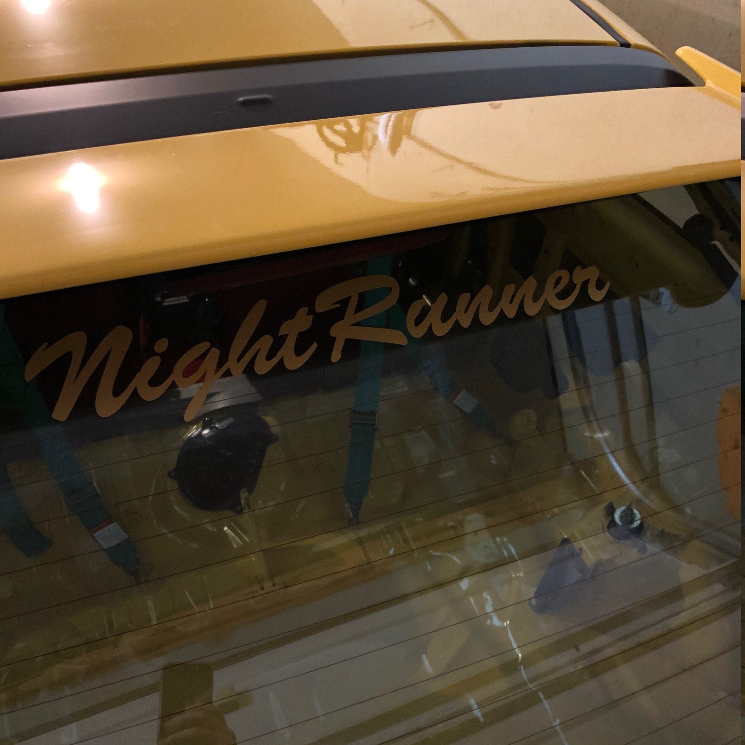 NIGHT RUNNER Banner Decal Sticker Nightrunner Car Window Decal Import ...