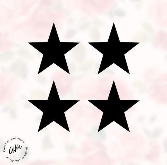Star Decal Stickers Vinyl Die Cut Wall Car Window Set of 4 - Etsy