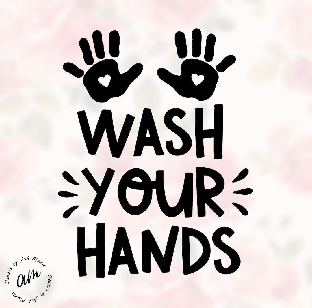 Wash Your Hands Decal Sticker for Bathroom Mirror | Wash Your Hands ...