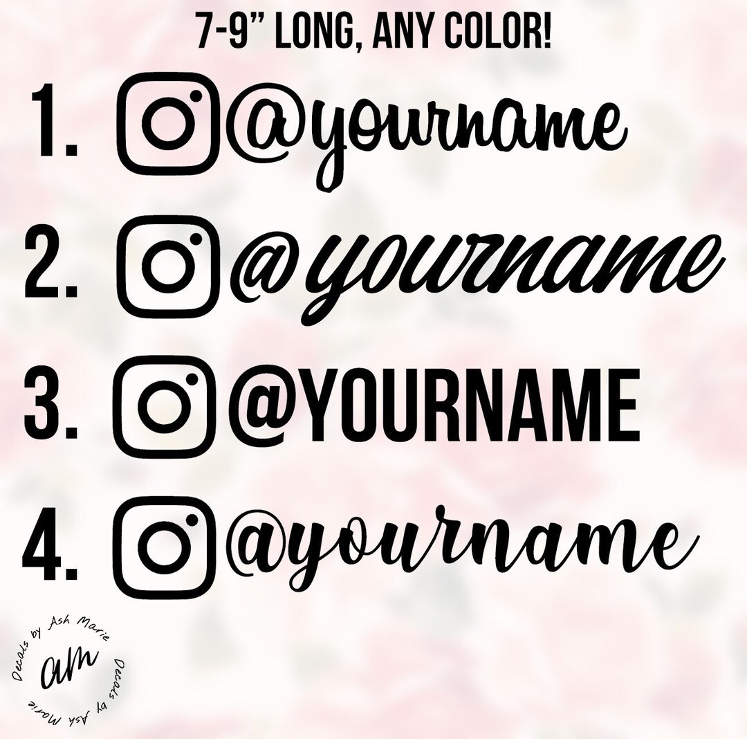 Instagram Decal, Instagram Car Decal, Window Decal, Instagram Business ...