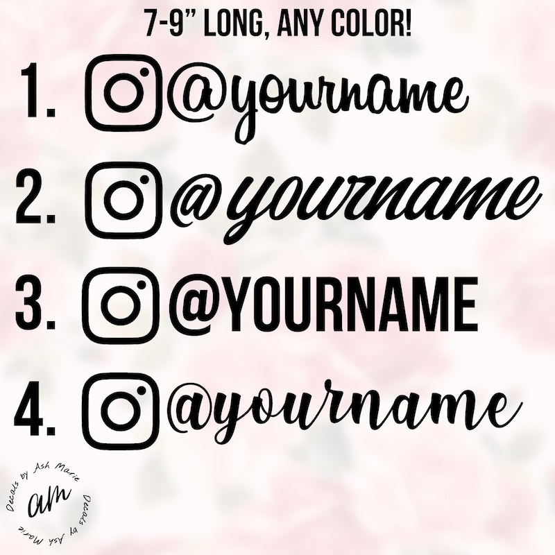 Instagram Decal - Etsy