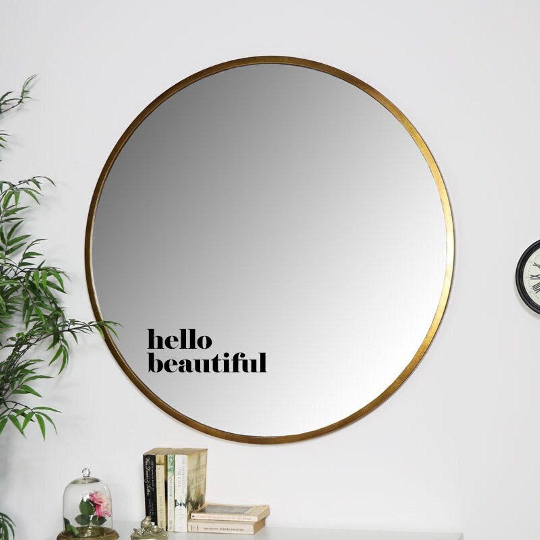 Hello Beautiful Decal for Mirror - Hello Beautiful Mirror Sticker for ...