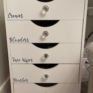 Makeup Organizer Label Decals | Makeup Labels for Storage and ...