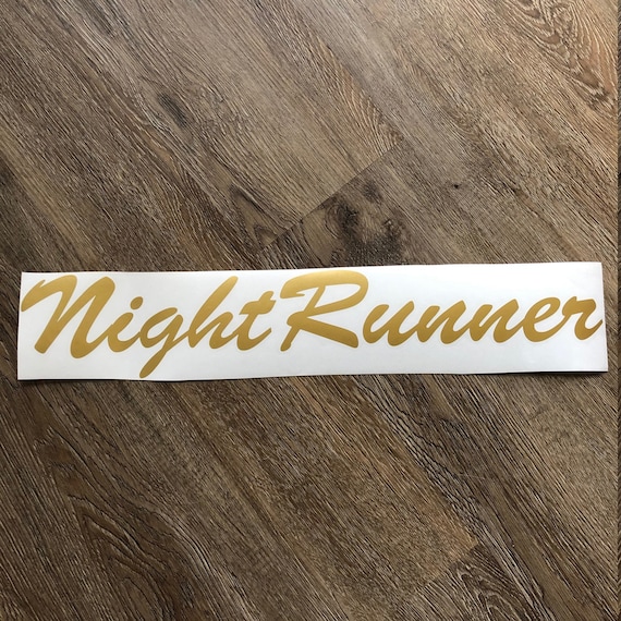 NIGHT RUNNER Banner Decal Sticker Nightrunner Car Window Decal | Etsy