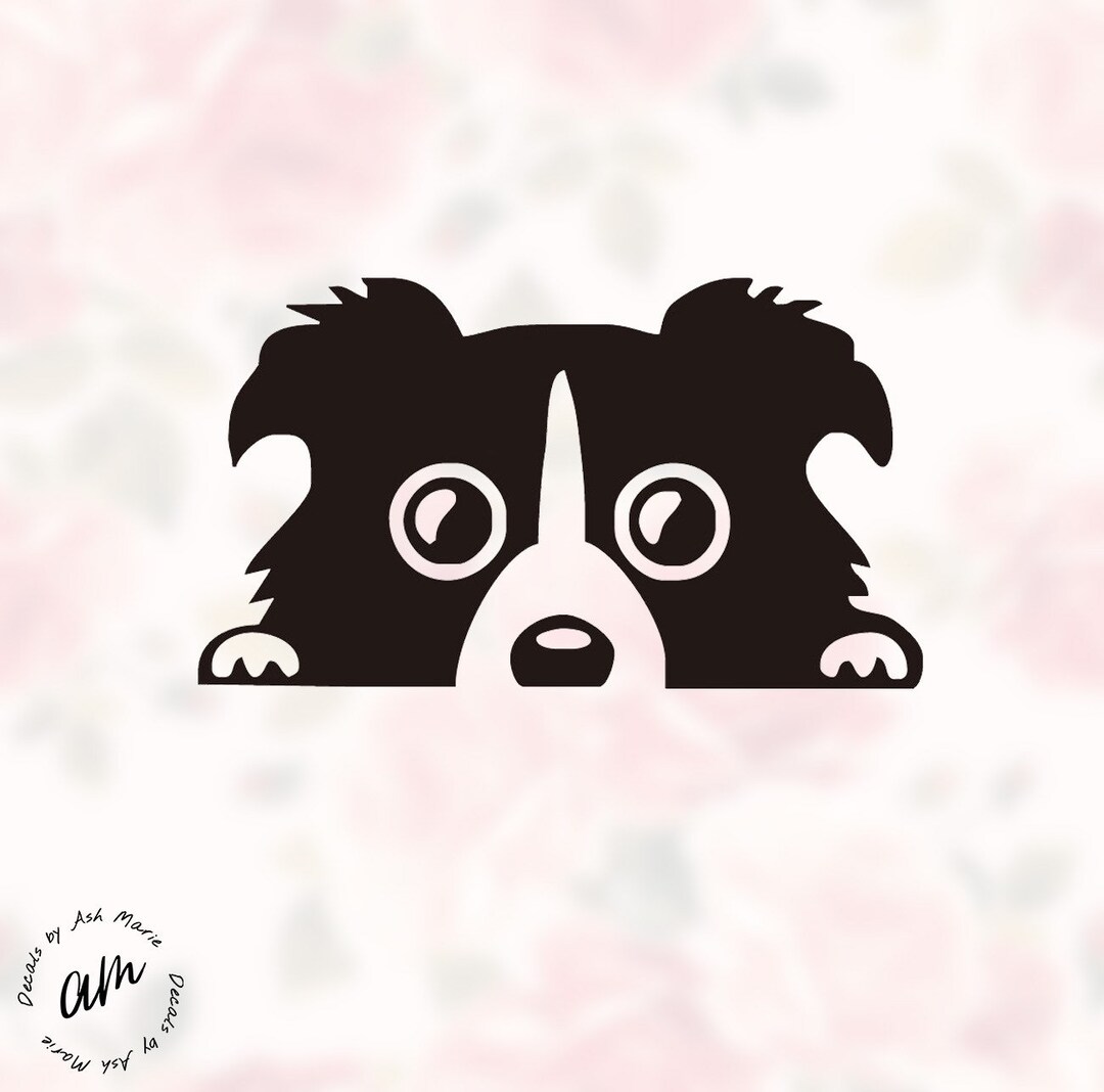 Border Collie Vinyl Decal, Sticker, Laptop Decal, Car Decal, Cute Decal ...