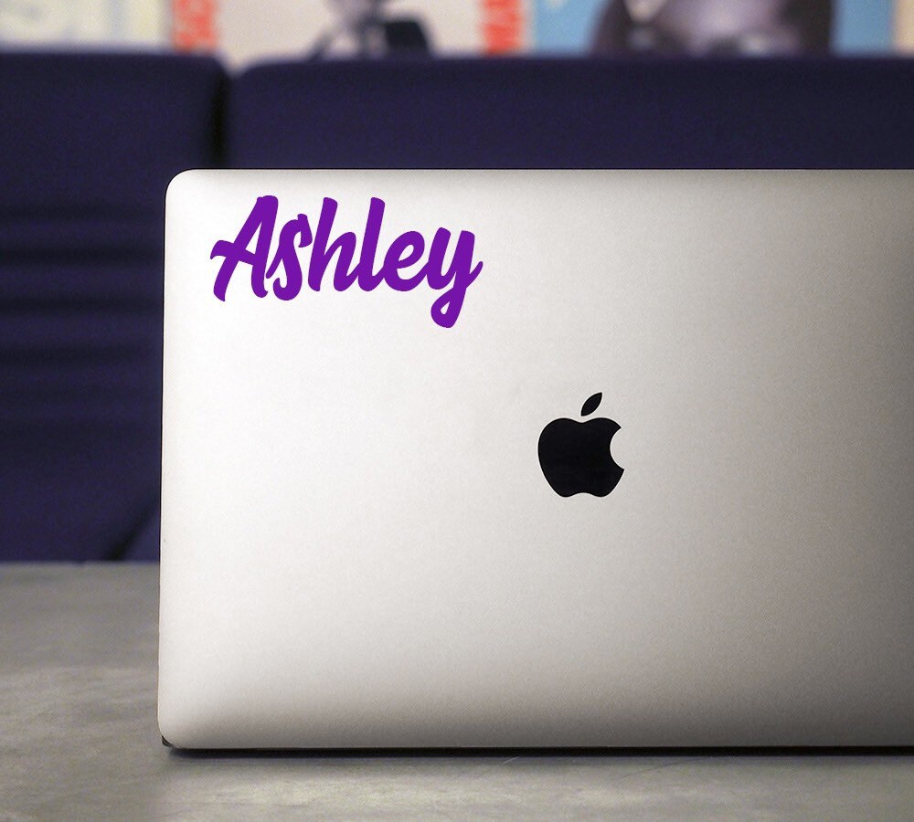 Laptop Name Decal | Etsy