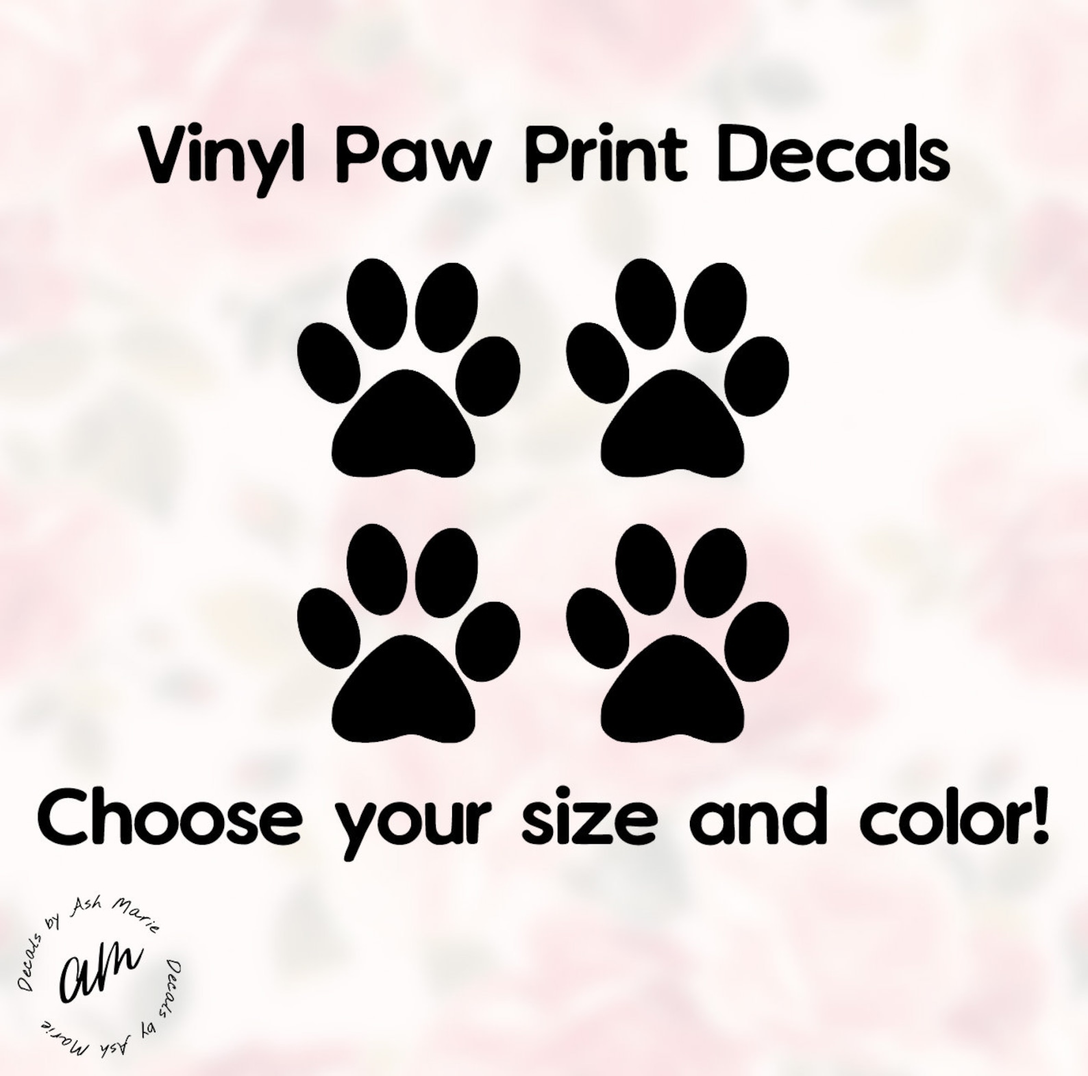Paw Decal Stickers Vinyl Die Cut Wall Car Window Cute Pet - Etsy