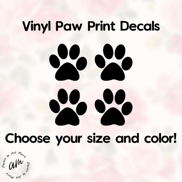 Paw Print Wall Decal - Etsy