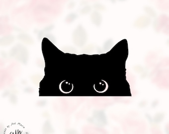 Peeking Cat Kitten Vinyl Decal Sticker - Etsy
