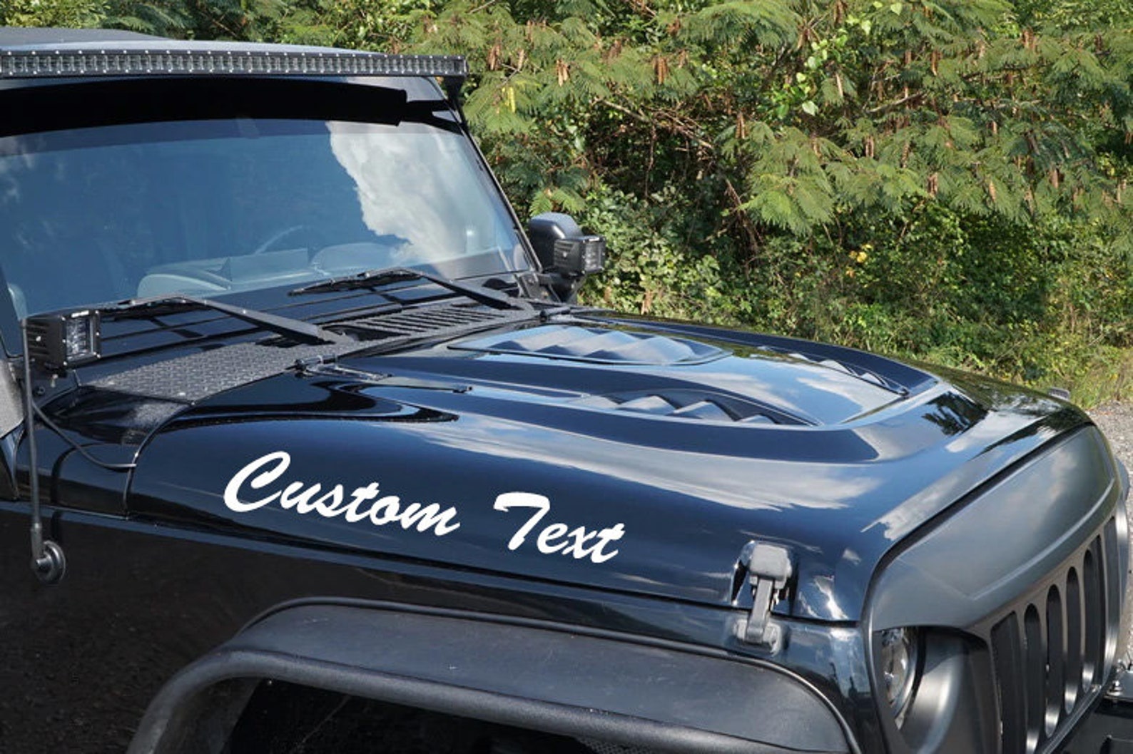 Custom Text Decals for Hood | Multiple Sizes, Fonts and Color Options ...
