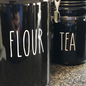 Kitchen Canister Decals | Kitchen Canister Labels | Kitchen Jar ...